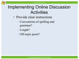 Designing and Implementing Discussion Activities | PPTX