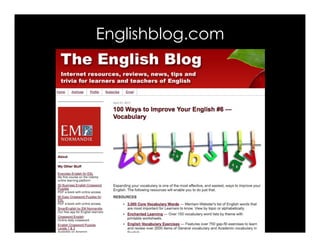 Blogs for English Language Learners | PDF