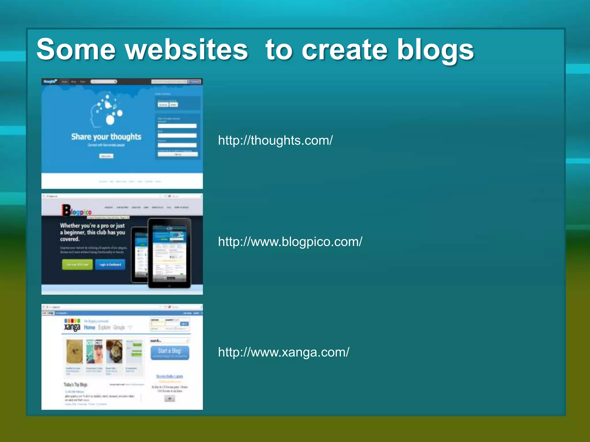 Blog slide presentation | PPT