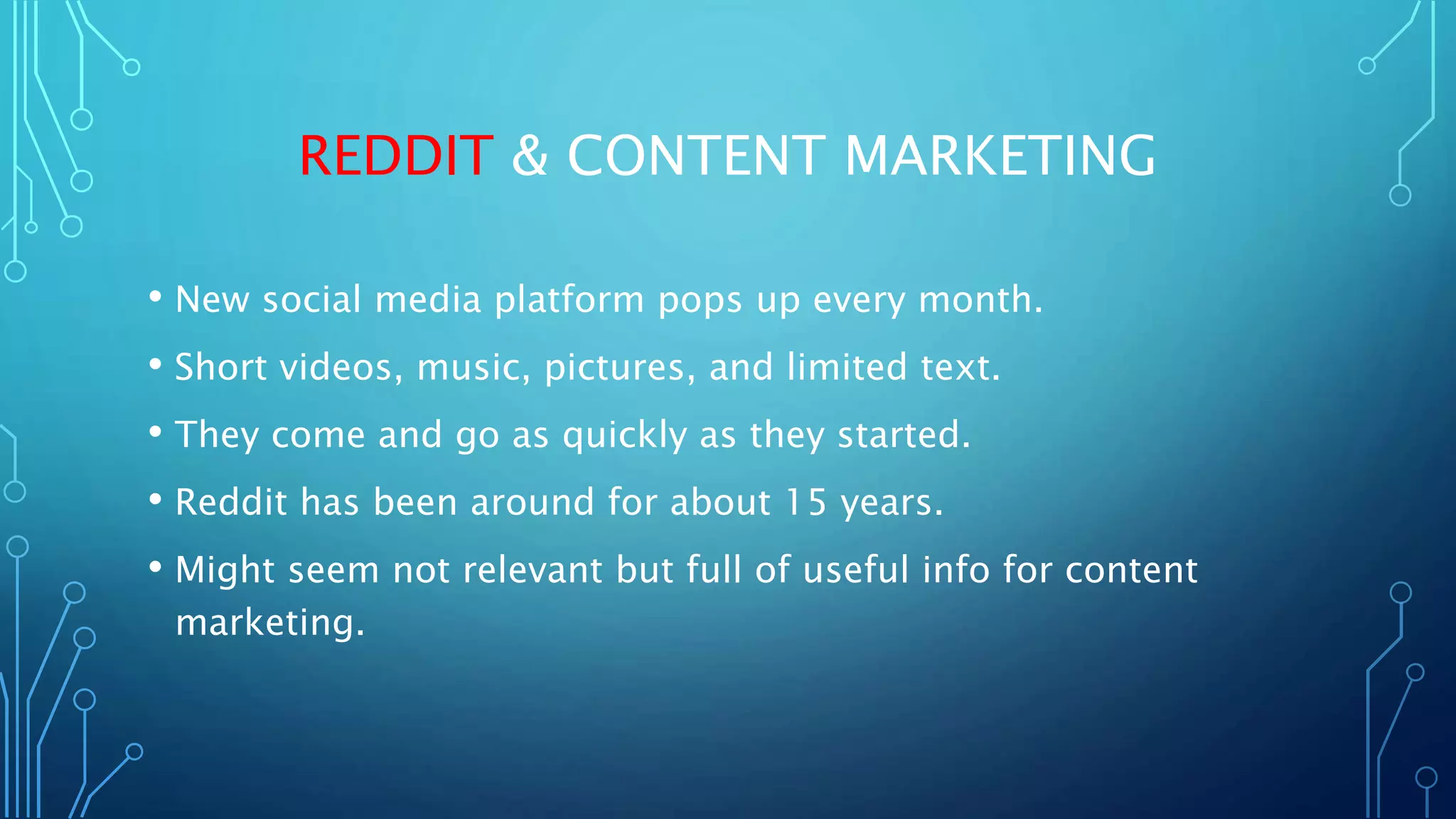 Reddit & Content Marketing | PPT
