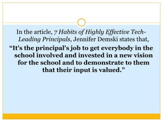 Principal: Technology Leader | PPTX | Professional School ...