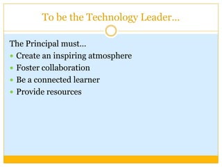 Principal: Technology Leader | PPTX | Professional School ...