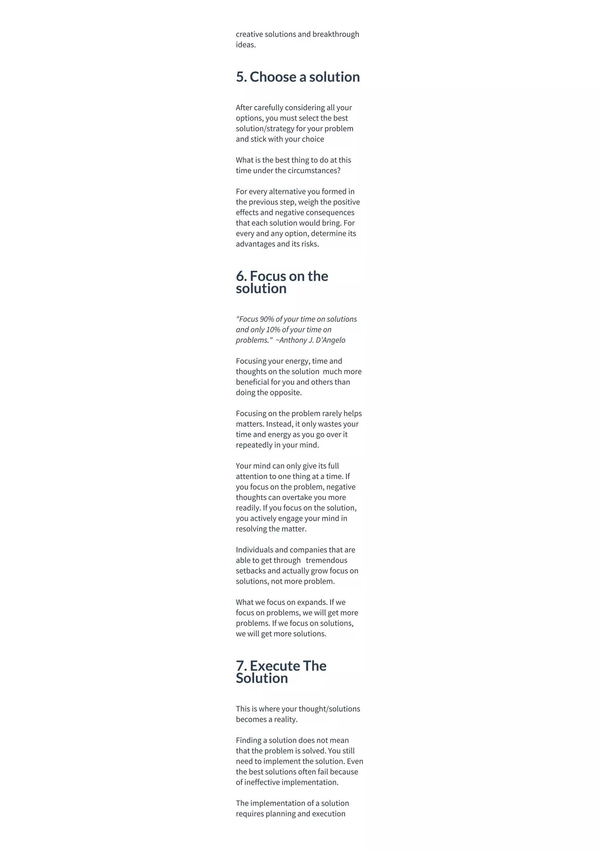 8 Simple Steps To Solve Problems | PDF