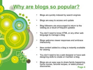 Blogs ppt | PPT