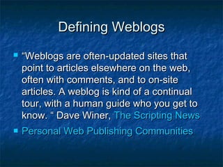 Blogs For Education | PPT