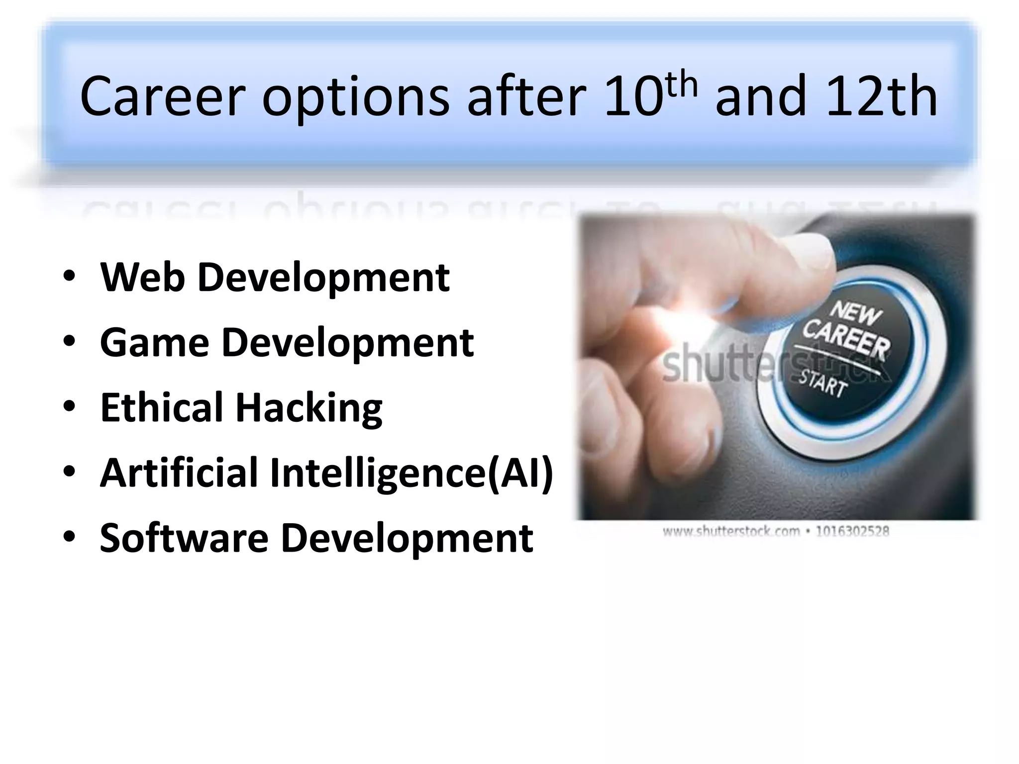 CAREER OPTIONS AFTER 12TH | PPT