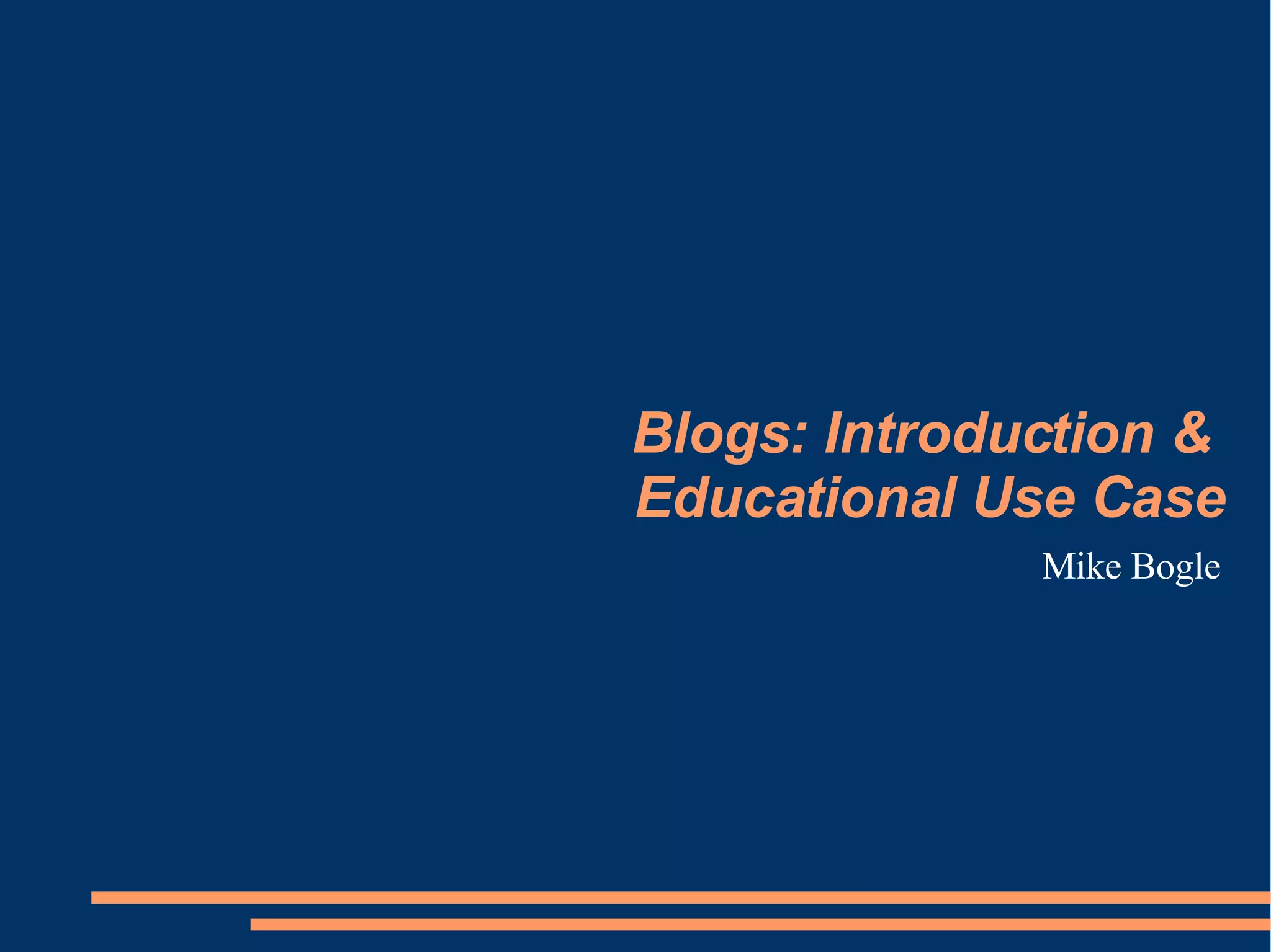 Blogs: Introduction & Educational Use Case | ODP