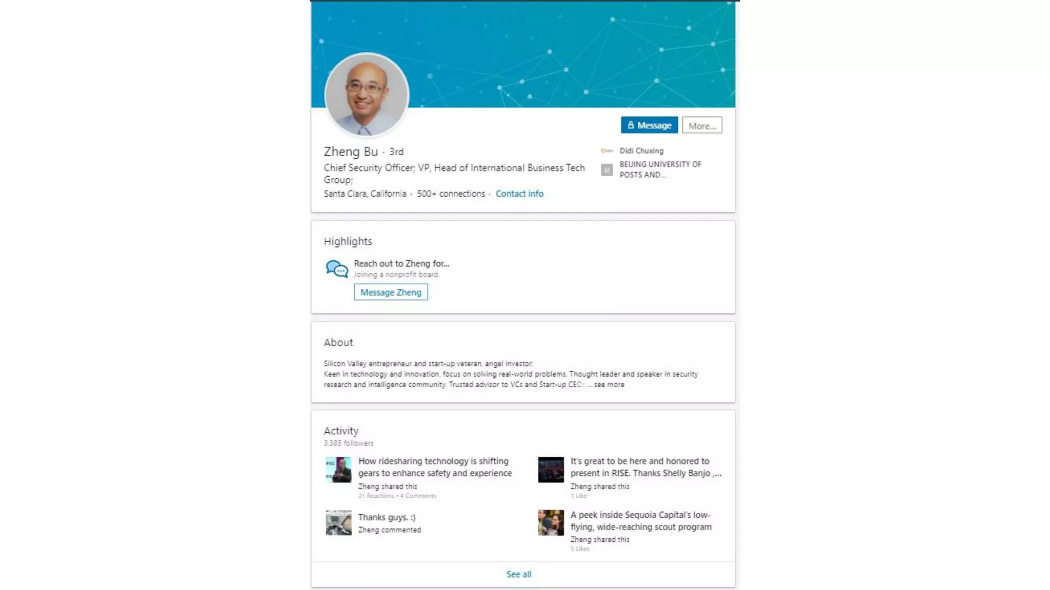 Examples of thought leader profiles on LinkedIn | PDF