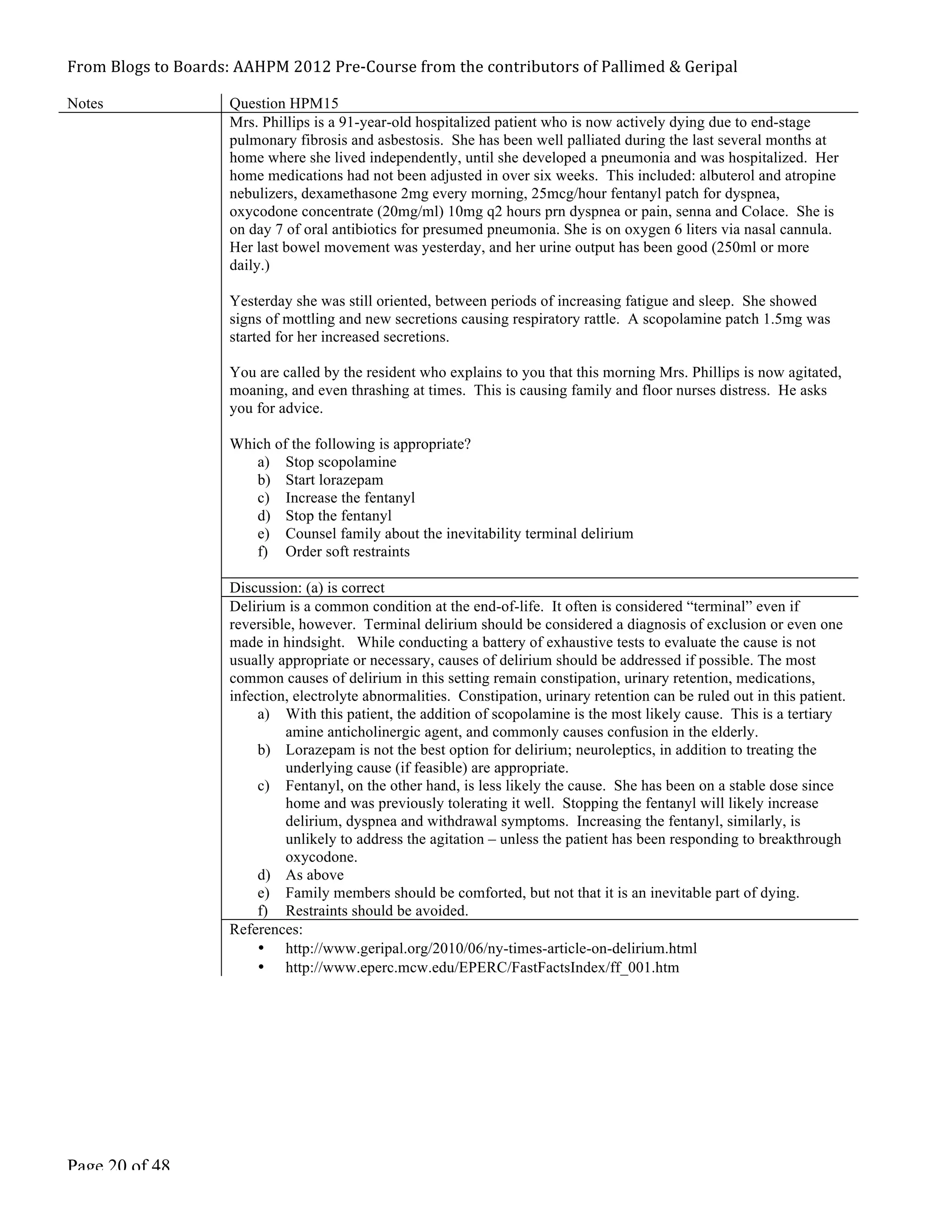 Pallimed/GeriPal Blogs to Boards - Hospice/Palliative Medicine Board ...