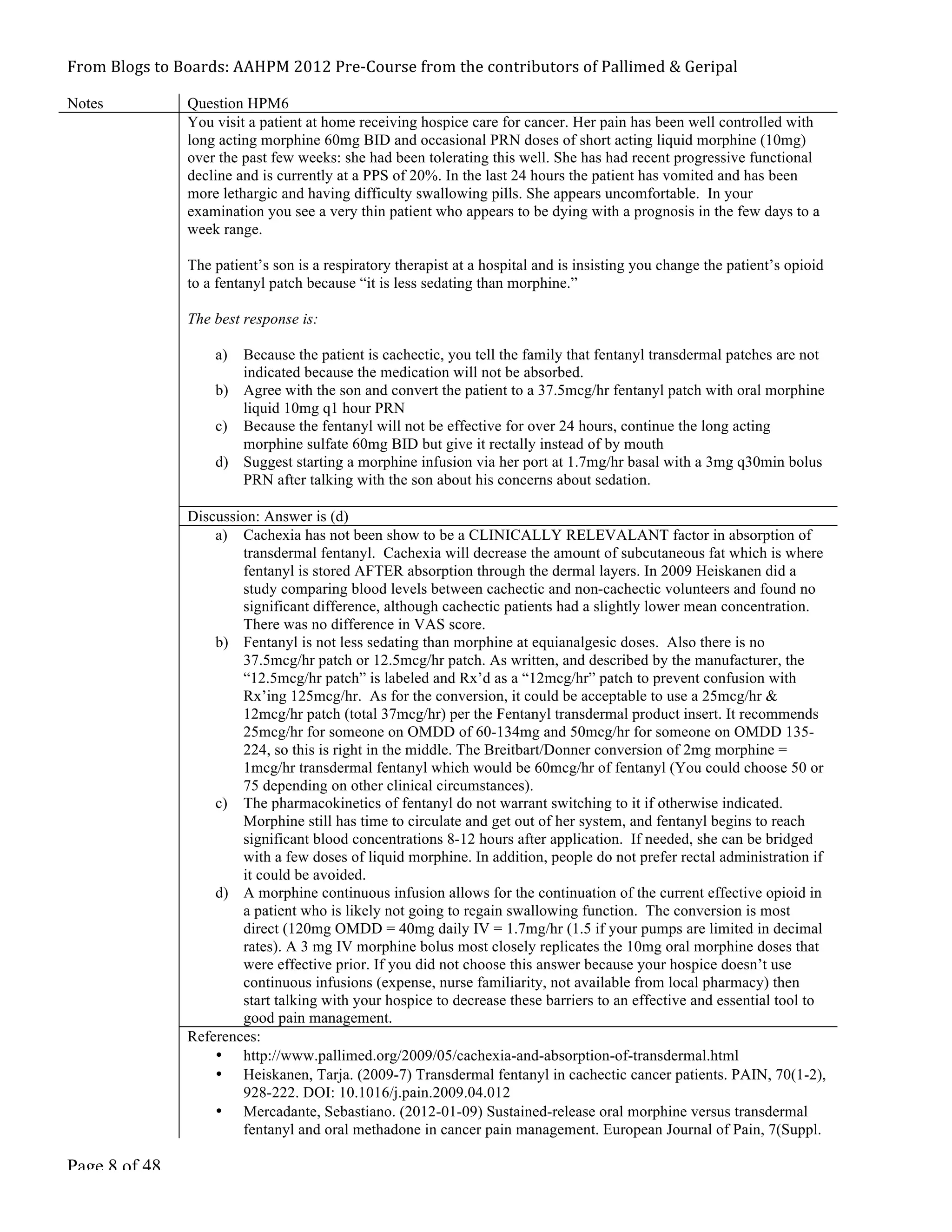 Pallimed/GeriPal Blogs to Boards - Hospice/Palliative Medicine Board ...