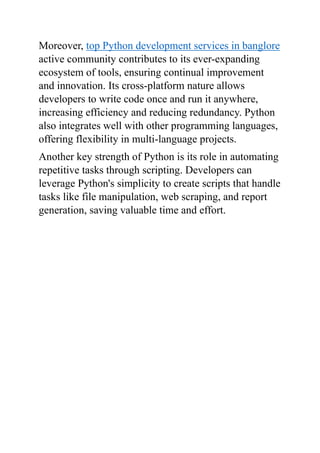 python development services in Bangalore | PDF