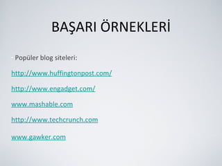 Blog nedir? Kimler blog yazar? | PPT