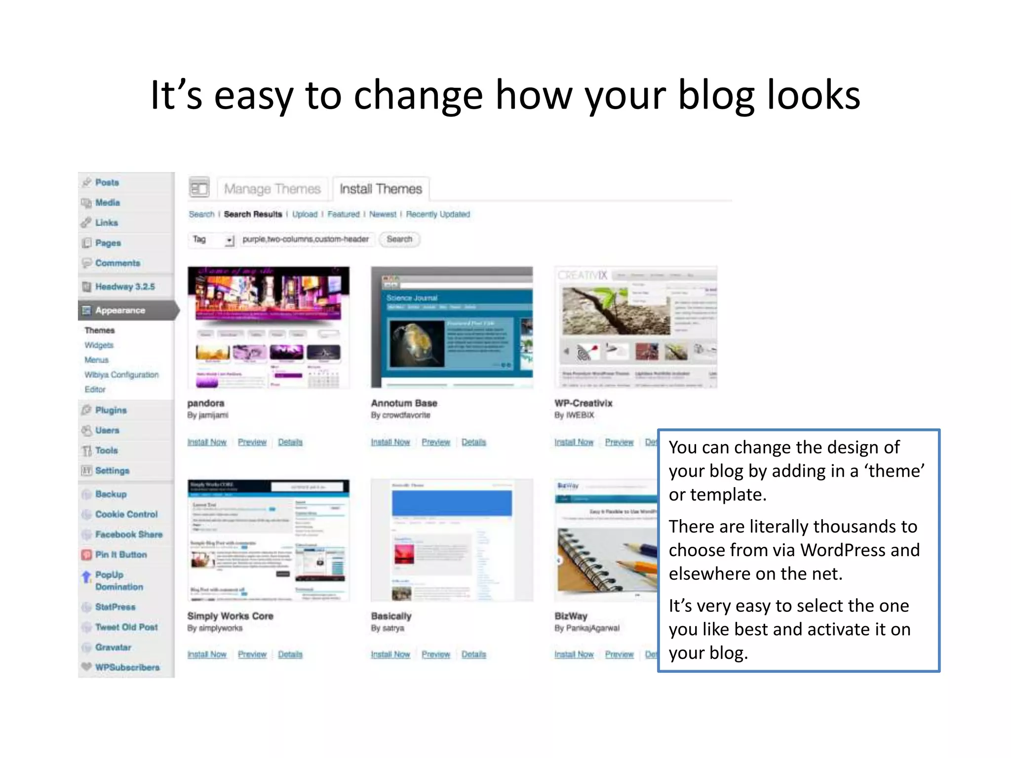 Blogs use CMS | PPT