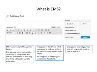 Blogs use CMS | PPT