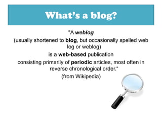 Blogs & wikis | PPT