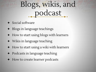 Blogs, wikis, and podcast 1 | PPTX