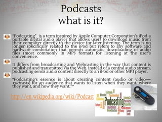 Blogs, wikis, and podcast 1 | PPT