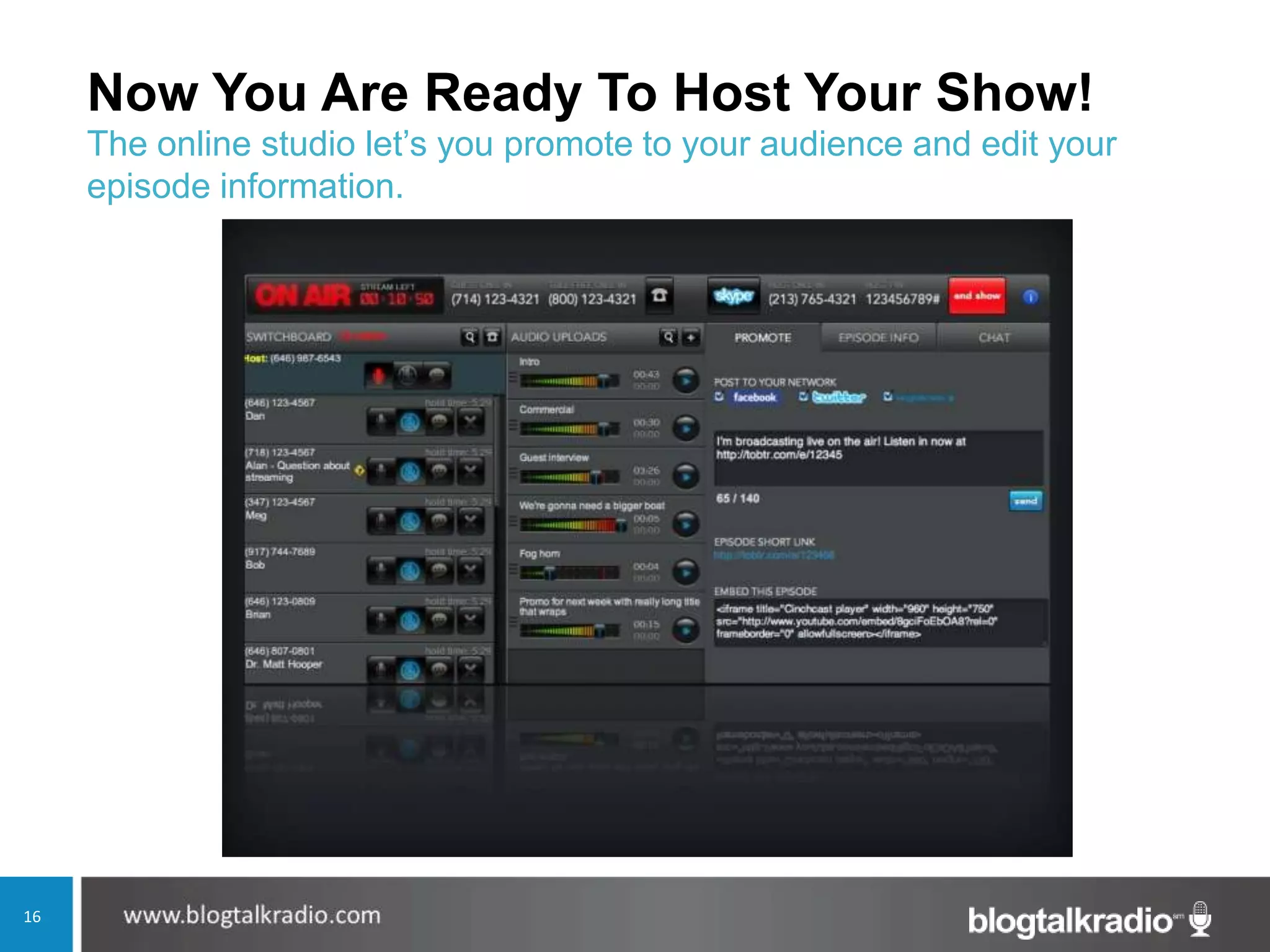 Production 101 on BlogTalkRadio | PPTX