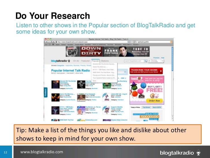 Production 101 on BlogTalkRadio