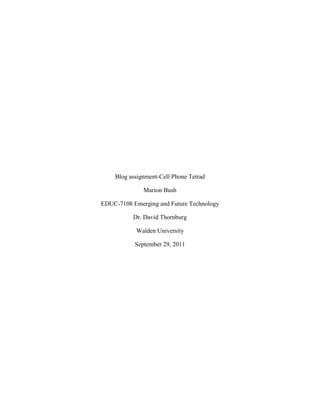 Blog tetradbushm | DOCX | Smartphones | Consumer Electronics