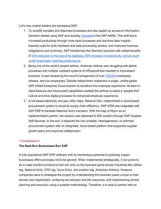 Blogthetech why are companies investing billions in sap implementation | PDF