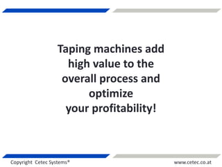 Taping machines | PPTX