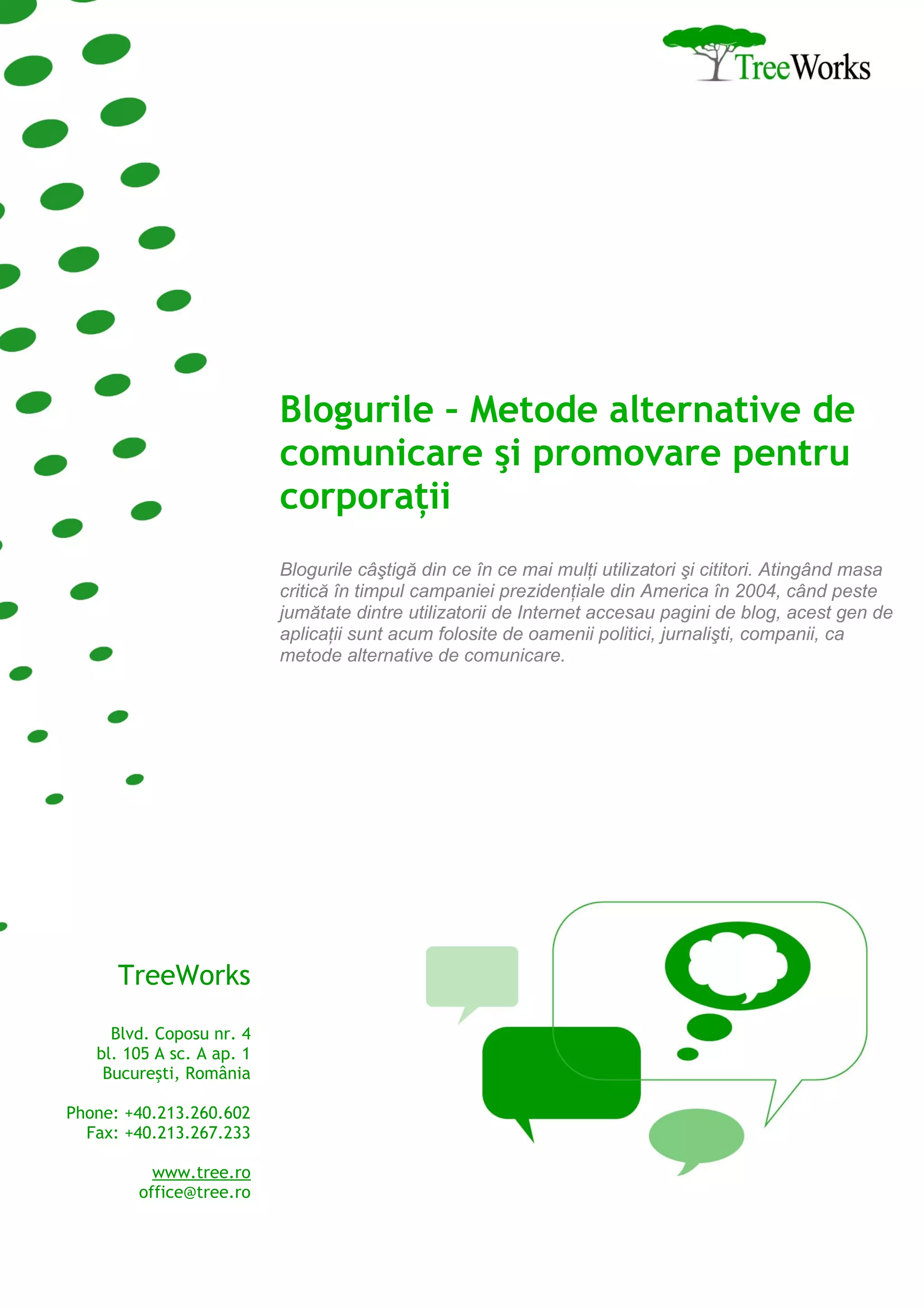 Blogurile - Metode alternative de comunicare si promovare | PDF