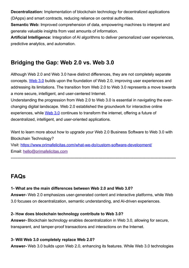 The Evolution of Software: From Web 2.0 to Web 3.0 with Blockchain Technology | PDF | Free Download