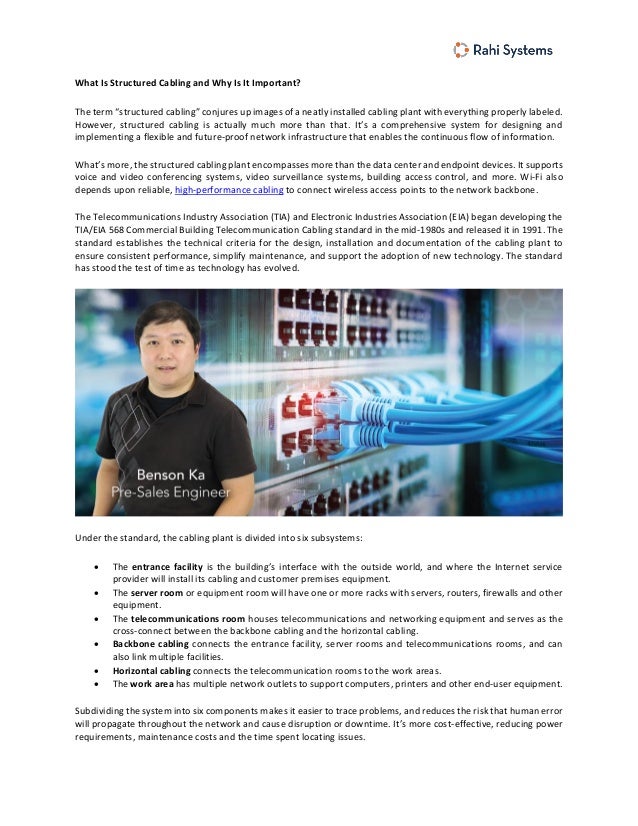 Blog what is structured cabling and why is it important