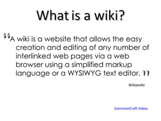 Blogs and Wikis for Reflection and Collaboration | PPT