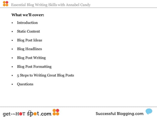 Blog writing skills | PPSX