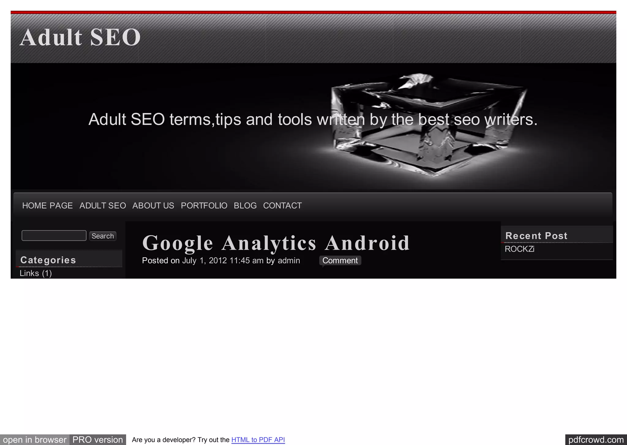 Blog xseo Google Analytics Android | PDF | Search | Internet