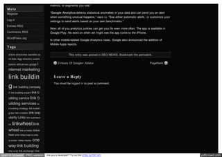 Blog xseo Google Analytics Android | PDF | Search | Internet