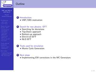 VBF and Vector Boson Scattering at 13 TeV, the EFT approach | PDF ...