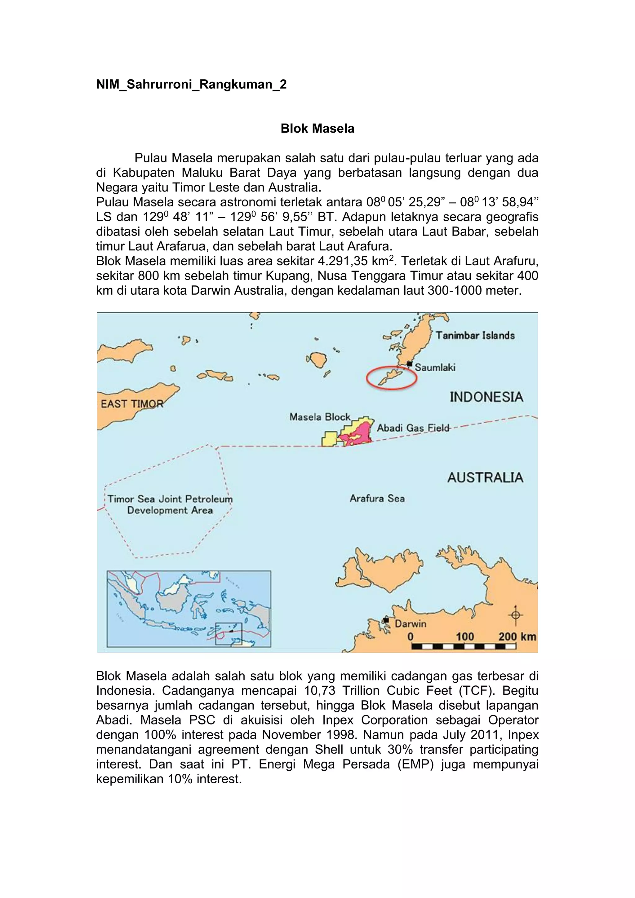 Blok masela | PDF