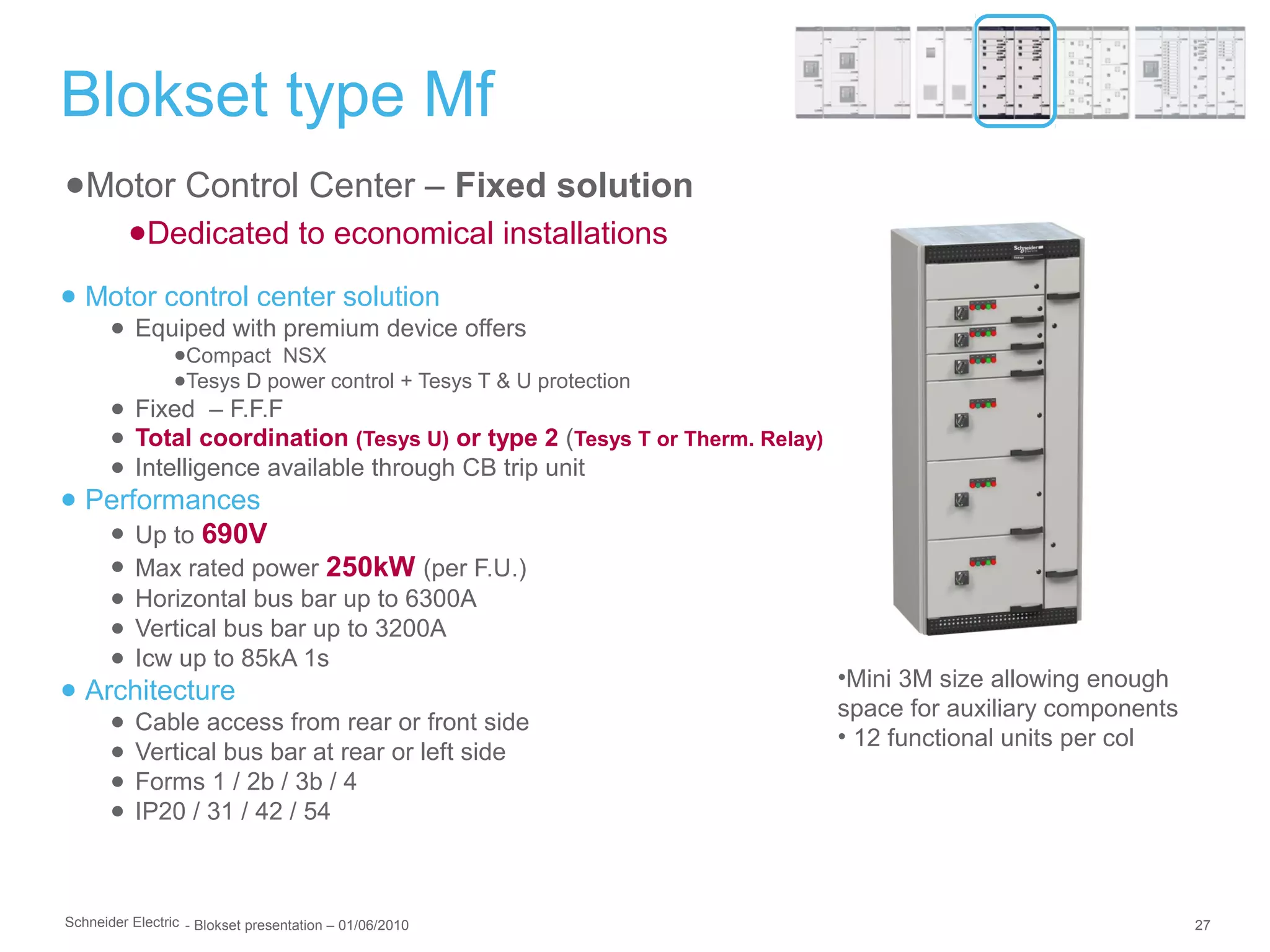 Panel LV Type Test Blokset Schneider | PPT