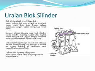 Blok silinder (cylinder block) | PPTX