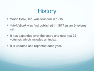 The World Book Encyclopedia | PPTX