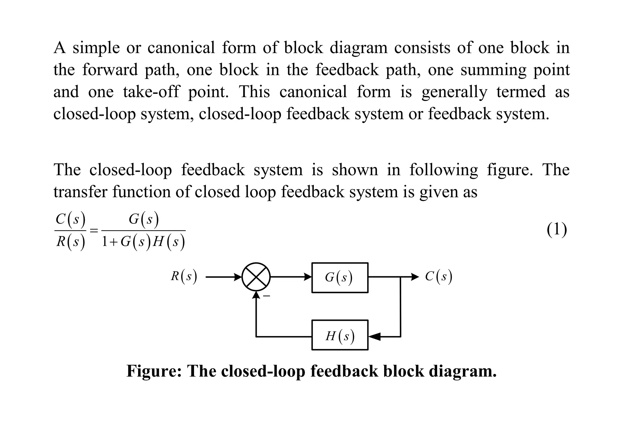 Bloock Diagram Reduction Summary in control system.pdf