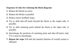 Bloock Diagram Reduction Summary in control system.pdf