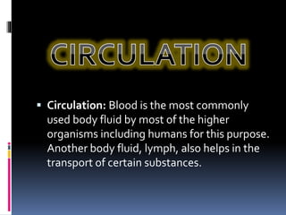 BODY FLUIDS AND CIRCULATION | PPTX