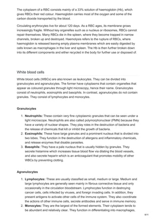 Blood functions and composition pdf | PDF