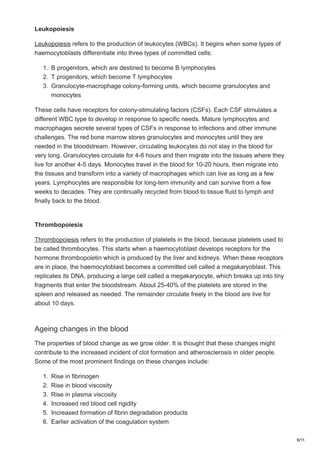 Blood functions and composition pdf | PDF