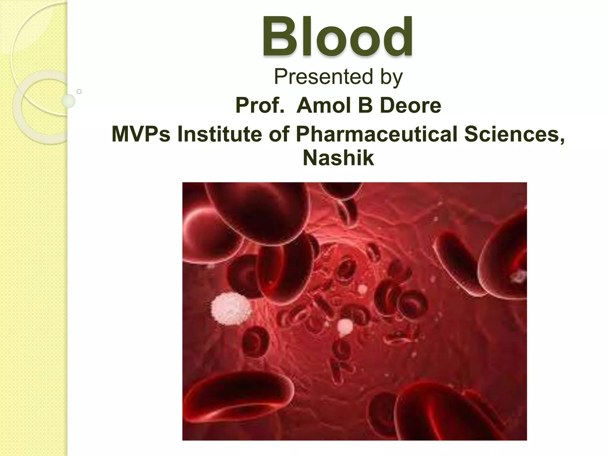 Blood and hematopoietic system | PPTX
