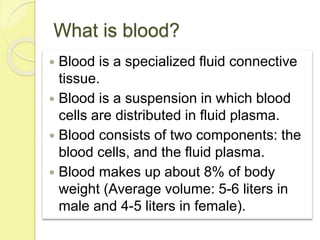 Blood and hematopoietic system | PPTX