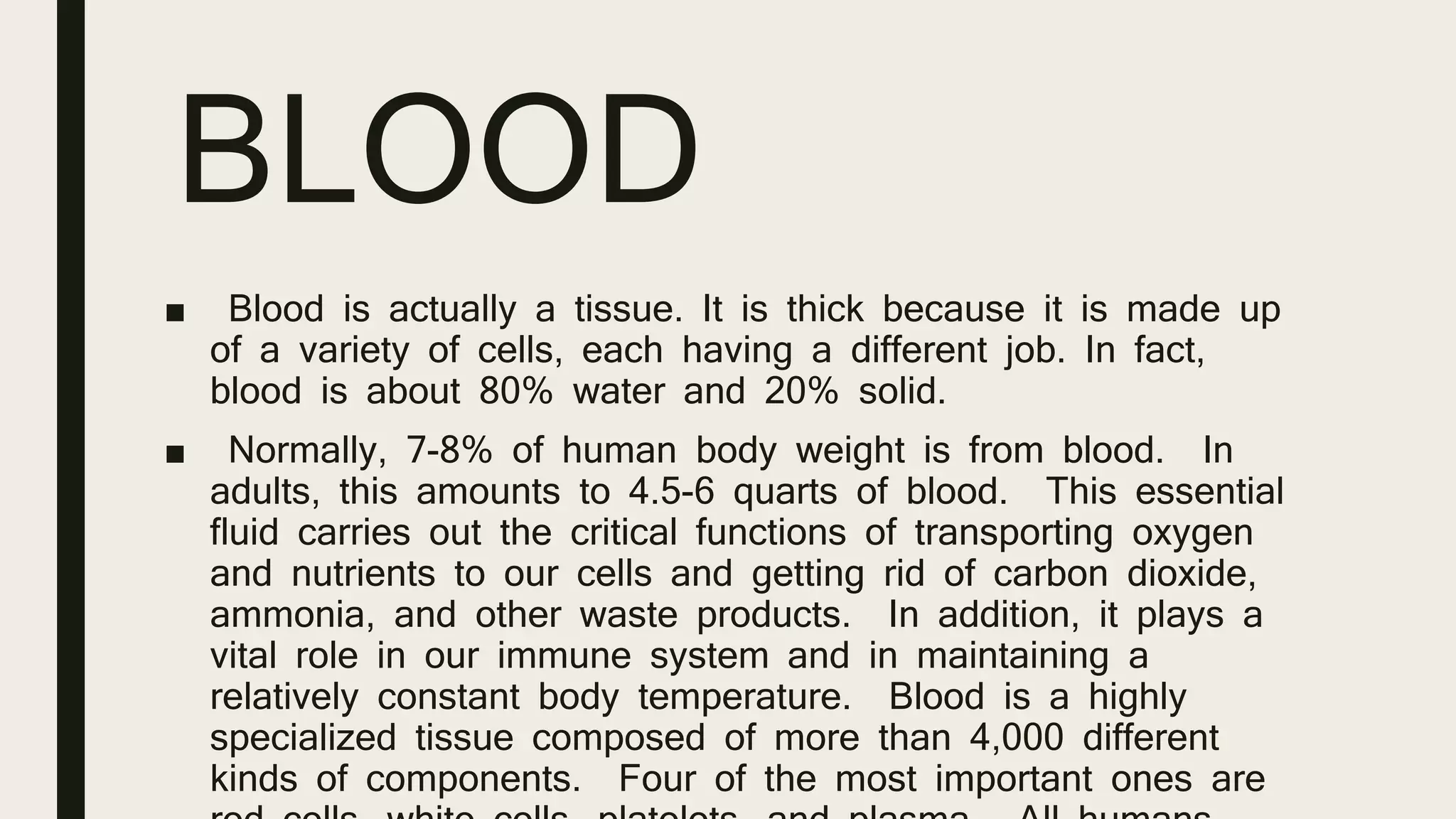 Blood components and disorders | PPTX