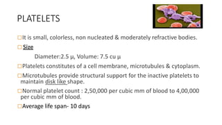 Blood and its applied aspect related to oral health | PPT