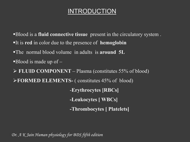 BLOOD physiology and pathology slides ppt | PPT
