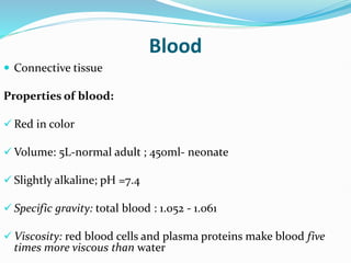 BLOOD AND HEMATOLOGY ANATOMY AND PHYSIOLOGY | PPTX