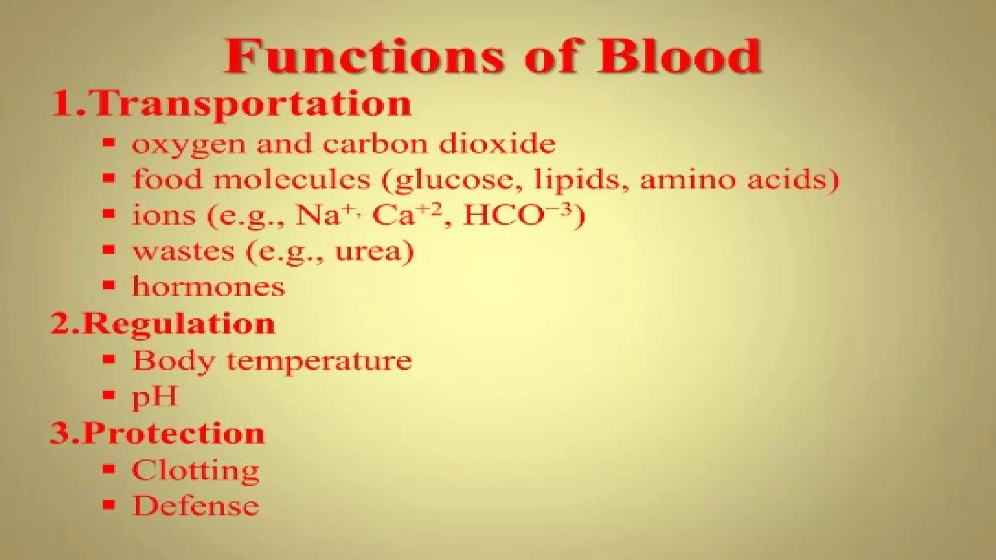 COMPOSITION OF BLOOD, TYPES, FUNCTIONS AND SYNTHESIS | PPT